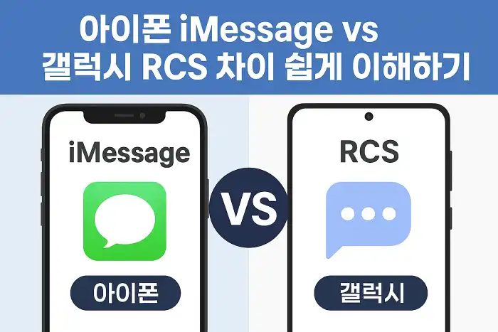 아이폰 iMessage vs 갤럭시 RCS 차이 쉽게 이해하기