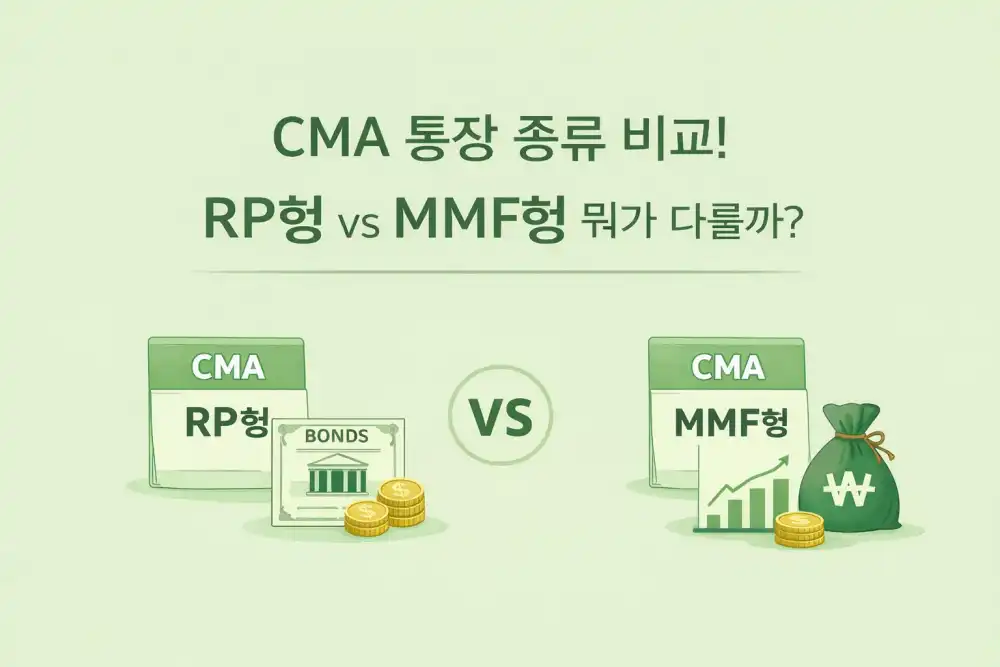 CMA 통장 종류 비교! RP형 vs MMF형 뭐가 다를까?